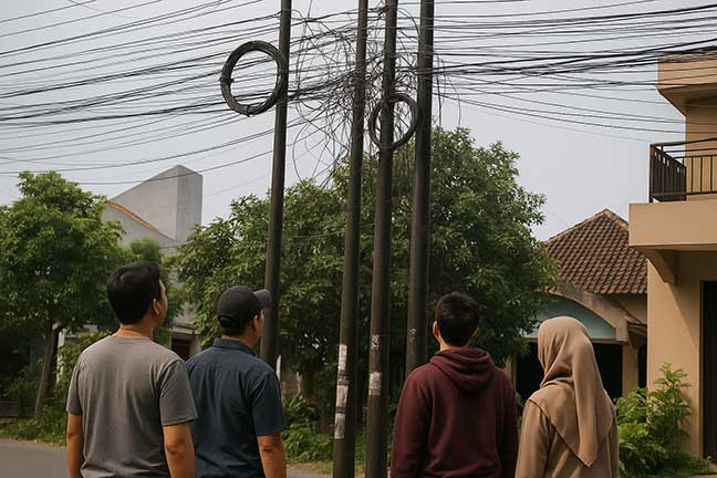 3 Kasus Kisruh Pemasangan Tiang Internet Sepanjang 2025, Warga Sampai ...